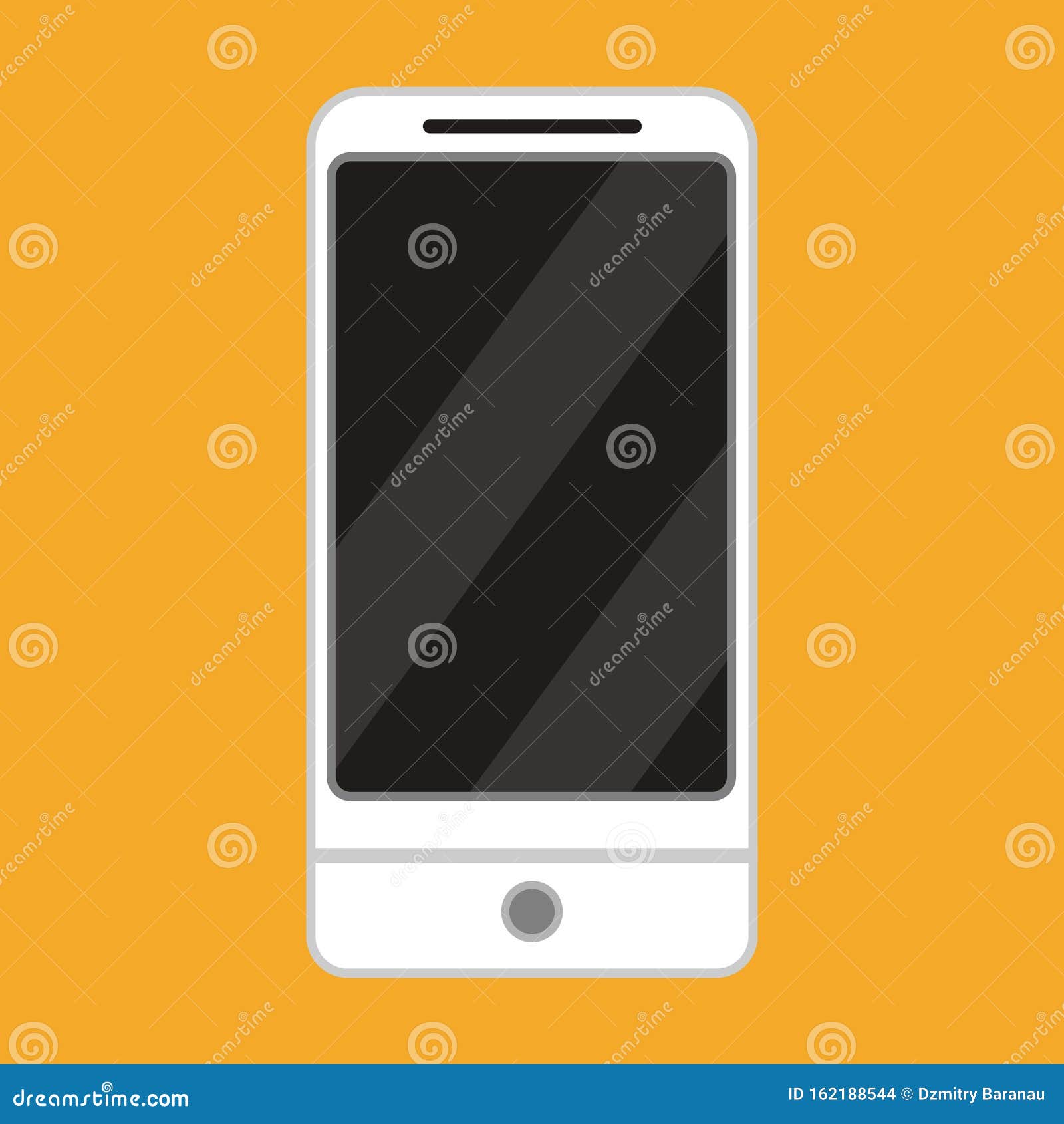 Smartphone Front View Vector Icon Device. Mobile Phone Technology ...