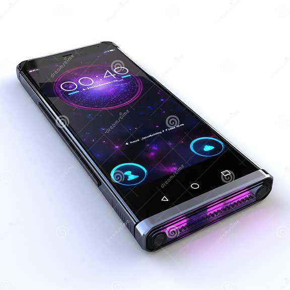 Smartphone of the future stock illustration. Illustration of tech ...