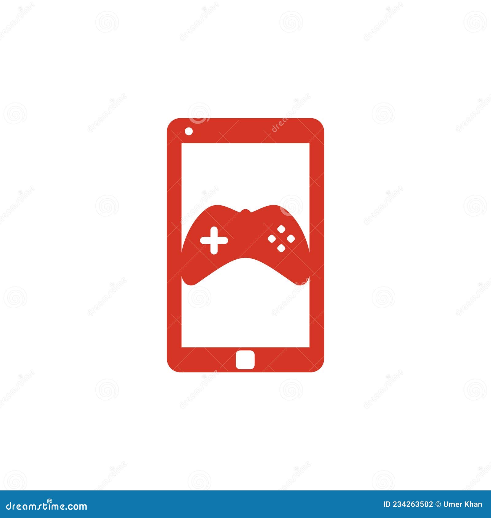 Smartphone Game Icon Logo Design. Stock Vector - Illustration of flat ...