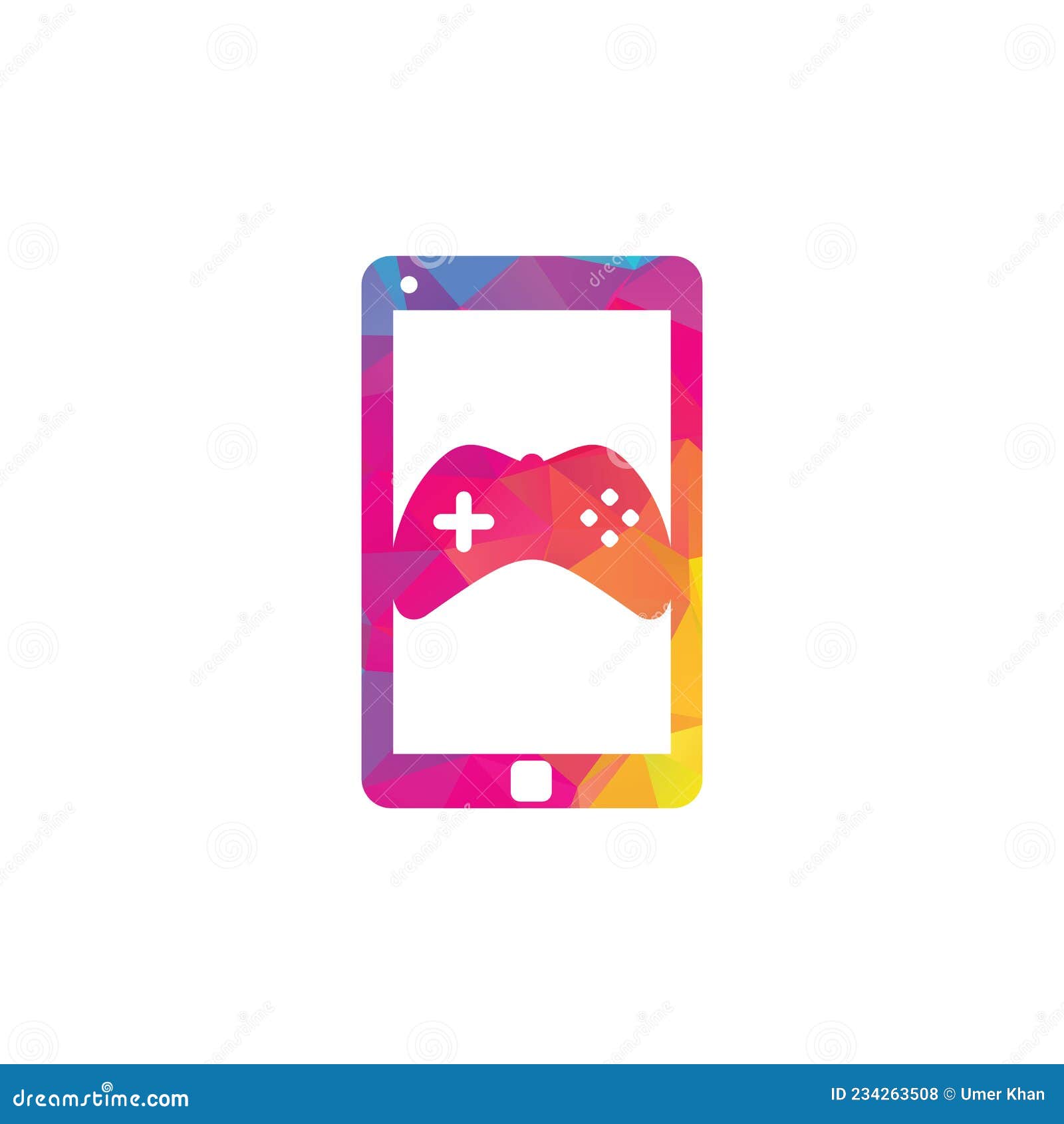 Smartphone Game Icon Logo Design. Stock Vector - Illustration of ...