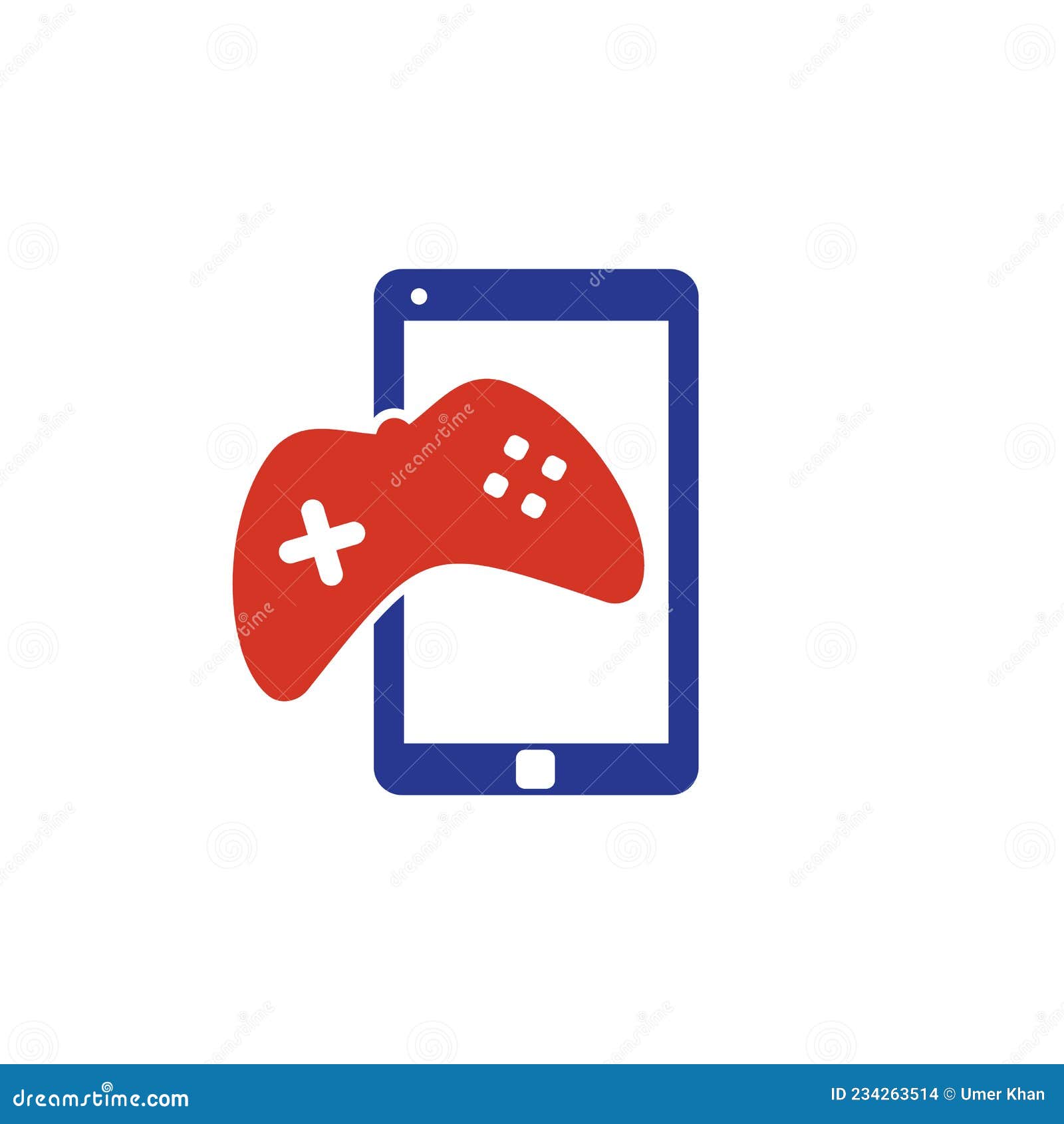 Smartphone Game Icon Logo Design. Stock Vector - Illustration of flat ...