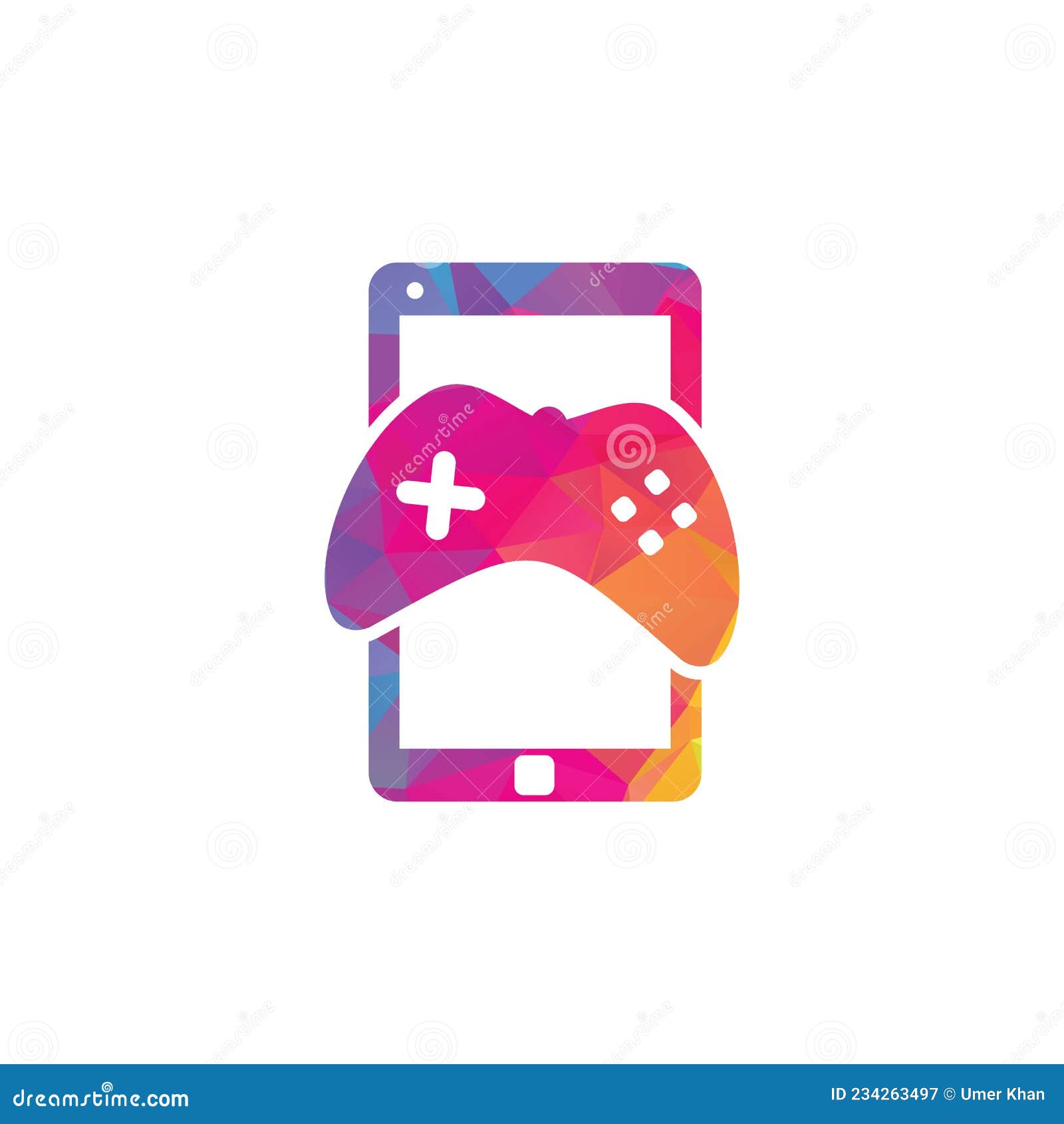 Smartphone Game Icon Logo Design. Stock Vector - Illustration of keypad ...