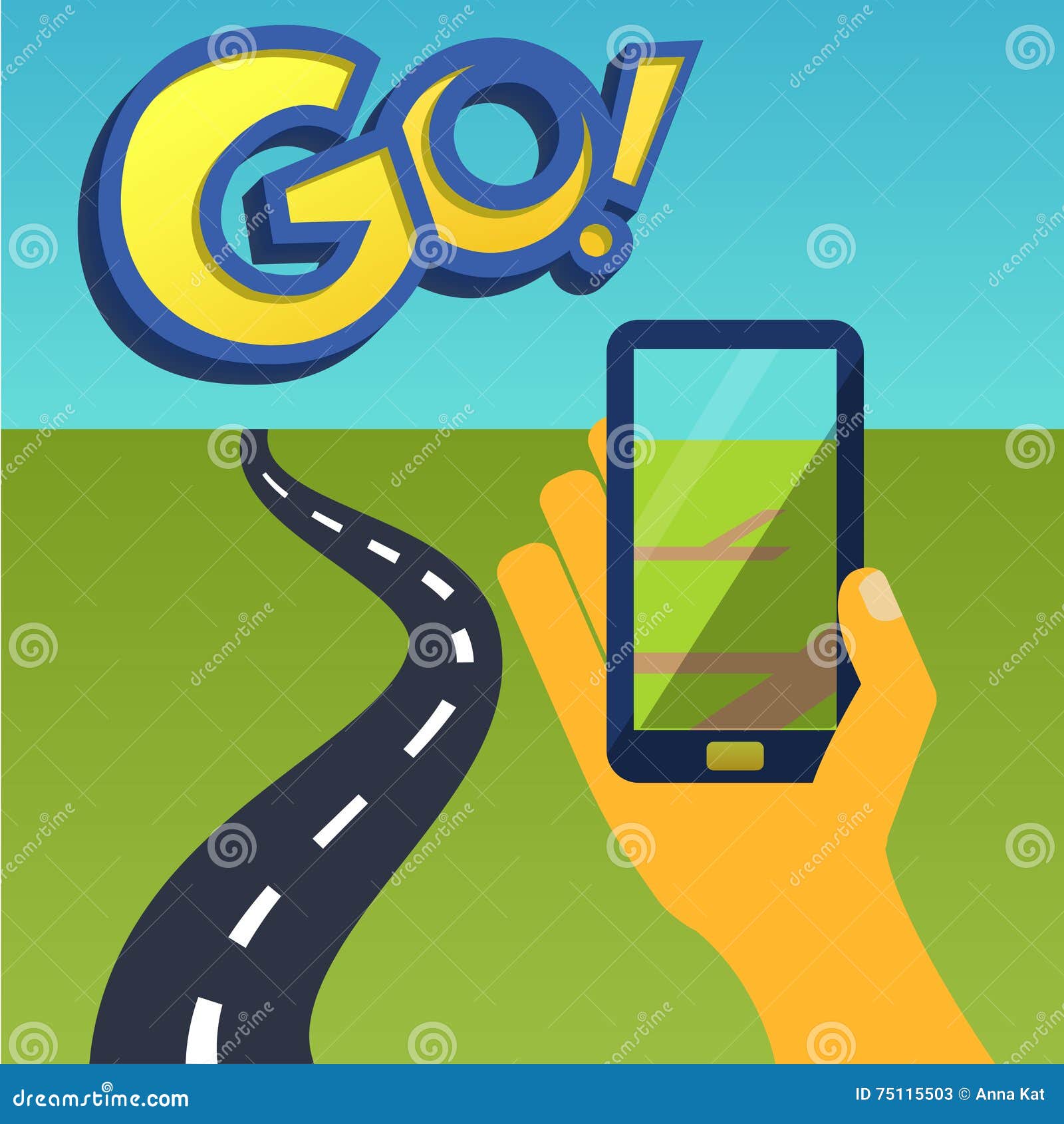 Smartphone game 1 stock vector. Illustration of flat - 75115503