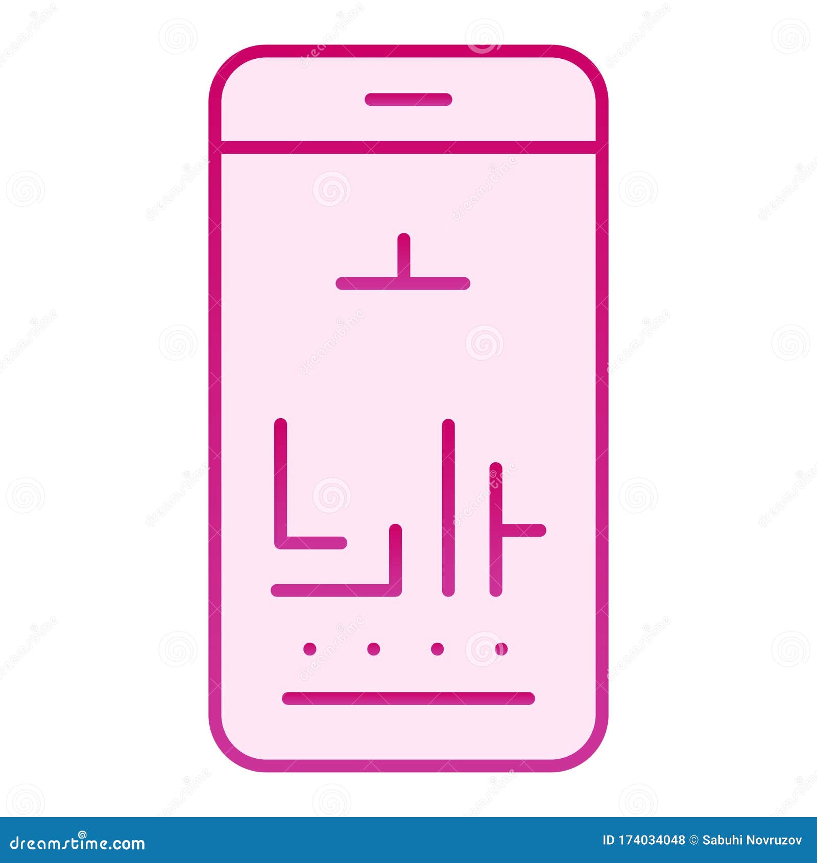 Smartphone Games Flat Icon. Mobile Gaming Vector Illustration Isolated ...