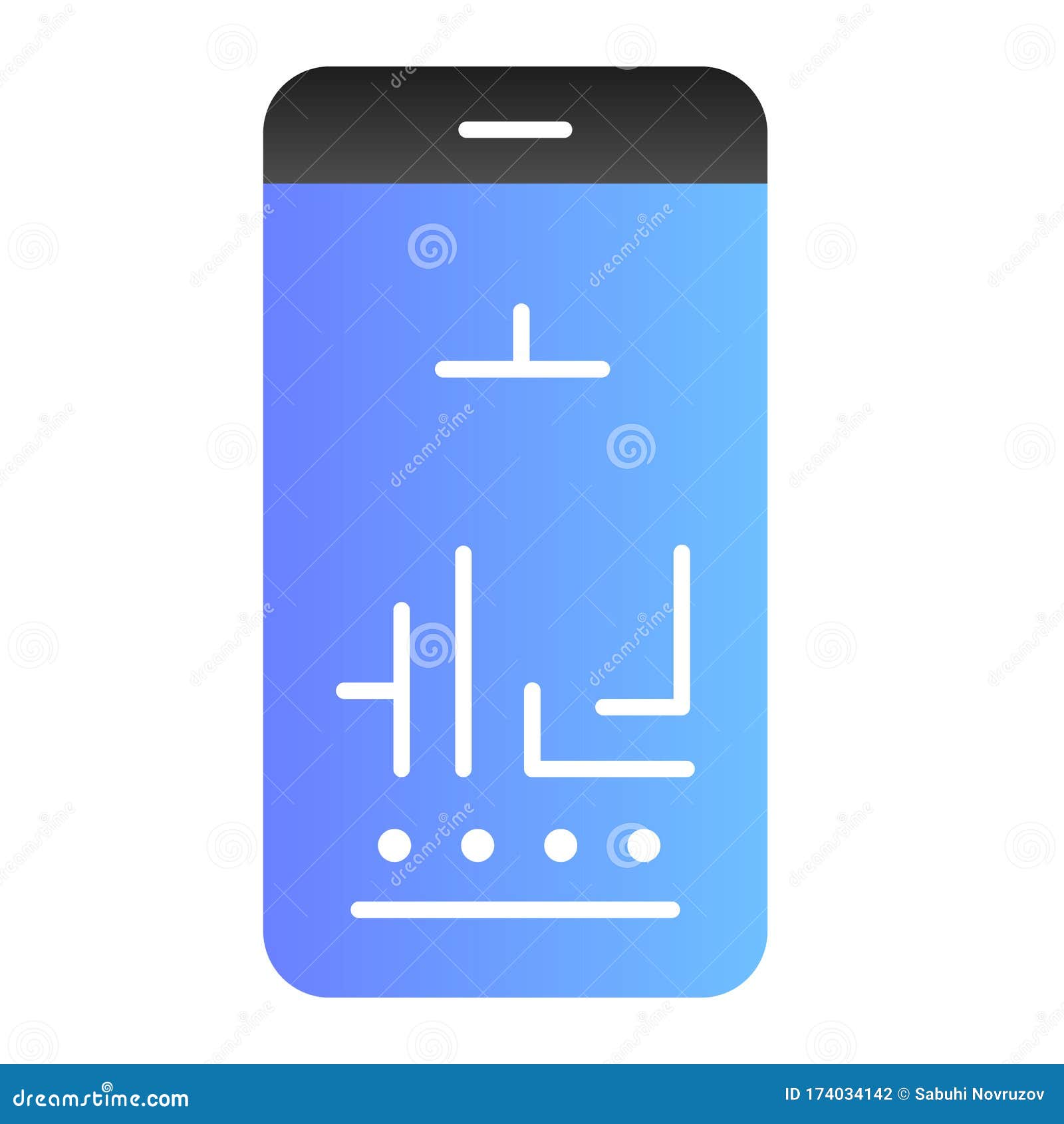 Smartphone Games Flat Icon. Mobile Gaming Vector Illustration Isolated ...