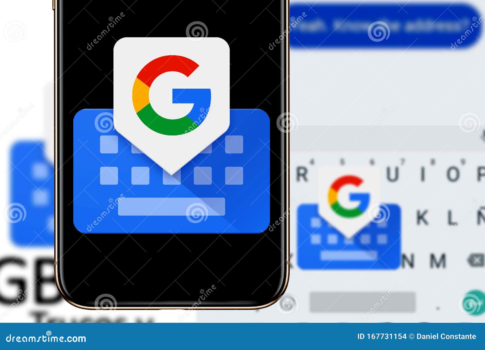 Smartphone with the Gboard Logo is a Virtual Keyboard Editorial Stock ...