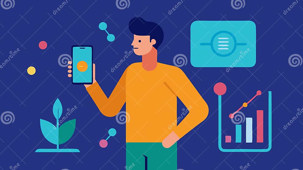 Smartphone Genetics App a Person Using a Smartphone App that Visualizes ...