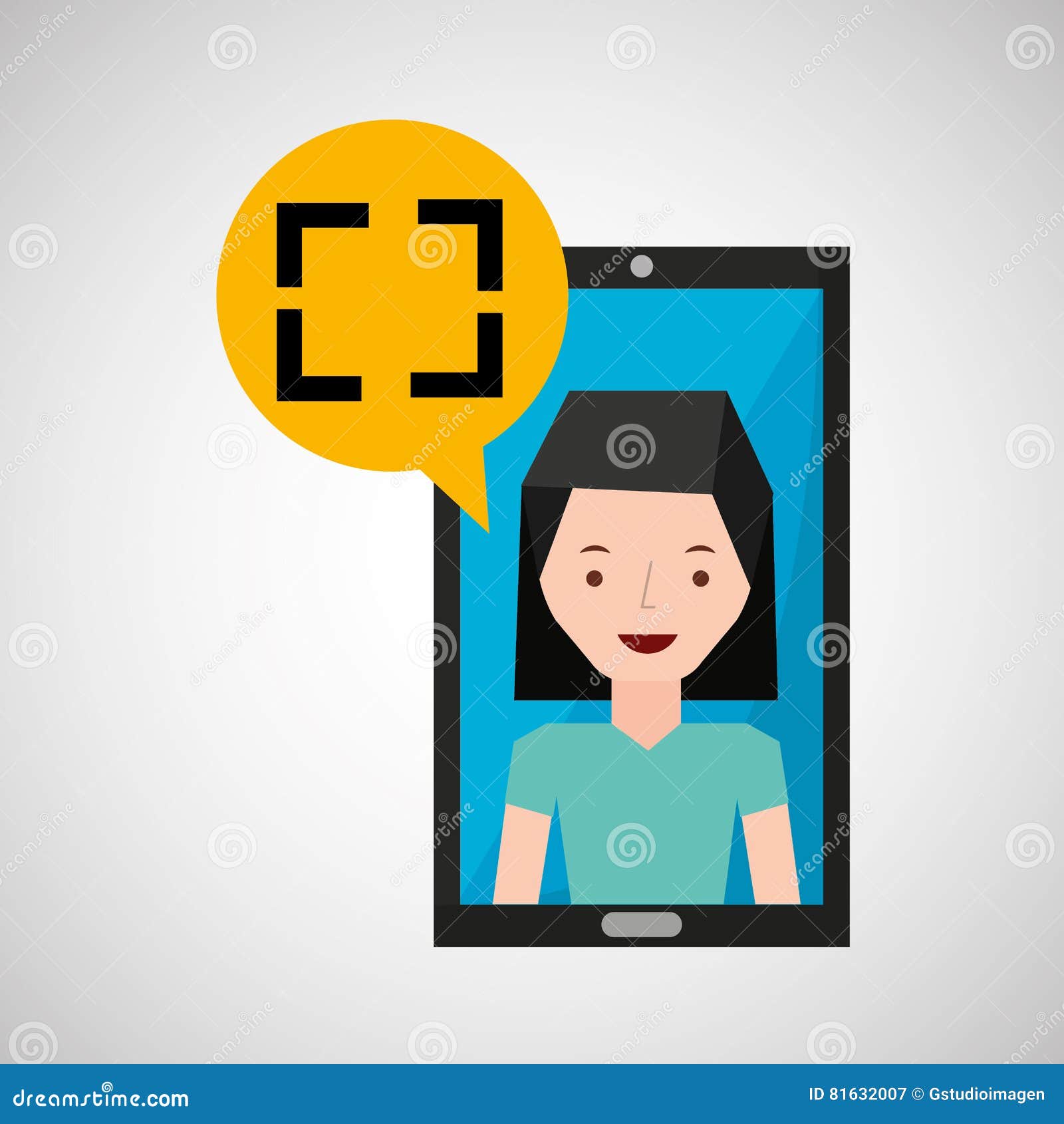 Cartoon Screen Icon Emoji Isolated Illustration Stock Photo ...