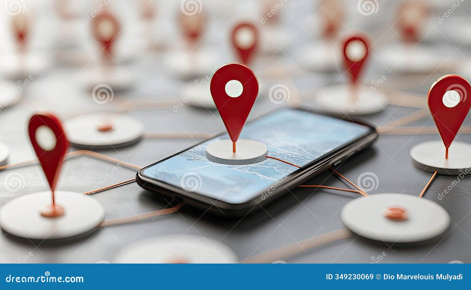 Smartphone GPS Location Tracking Network. Global Positioning System ...