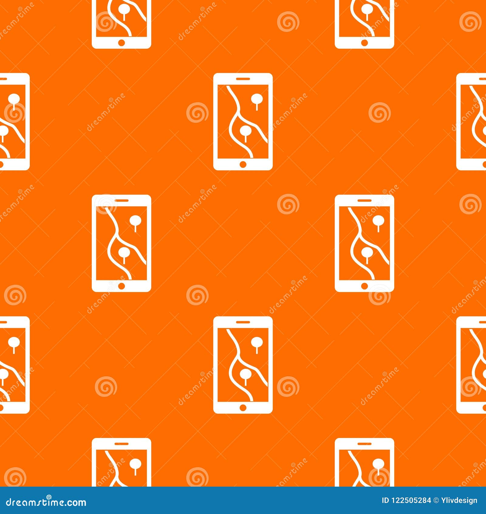 Smartphone with GPS Navigator Pattern Seamless Stock Vector ...