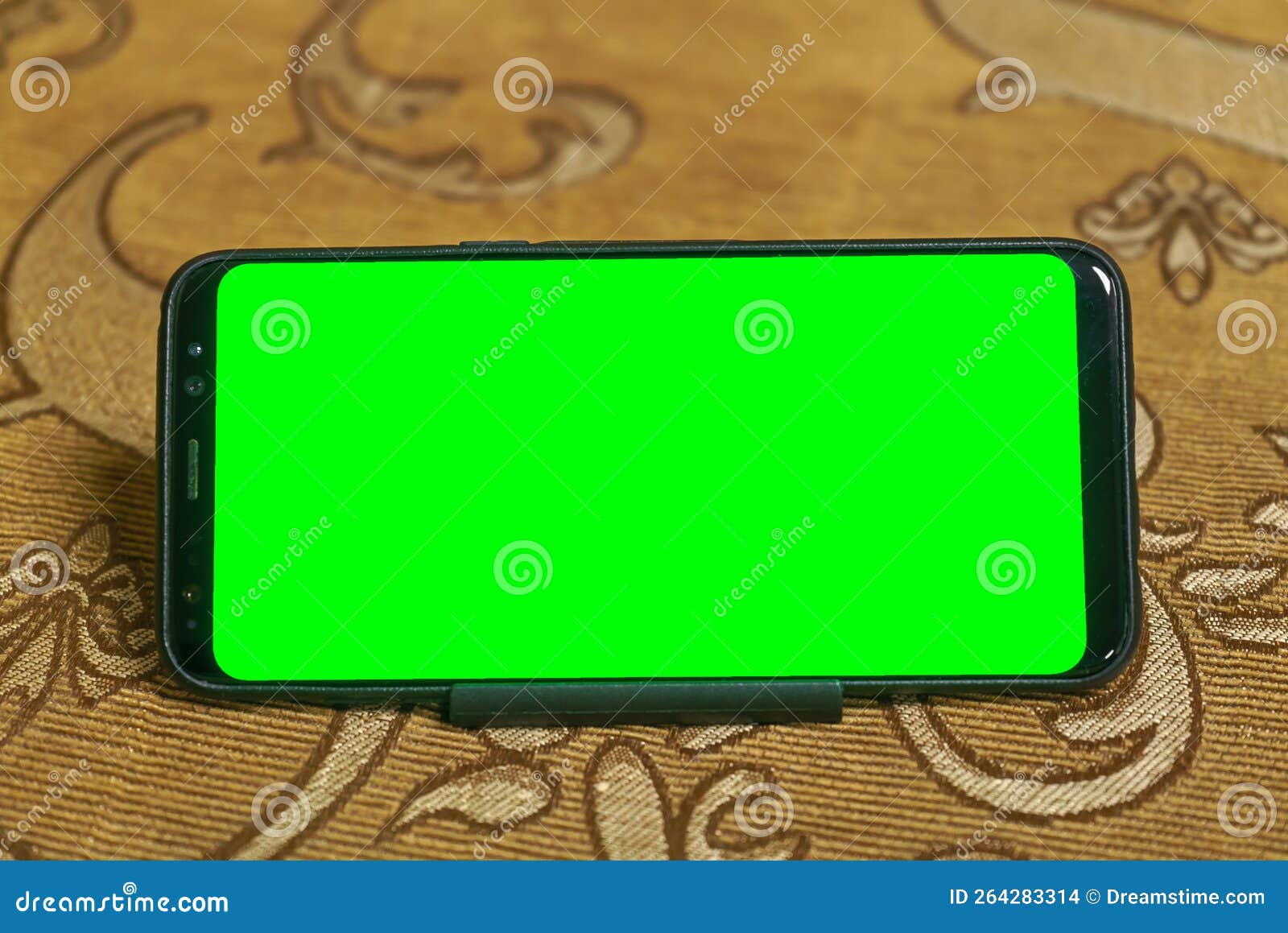 Smartphone with Green Screen Display for Mock-ups To Use in a Graphic ...