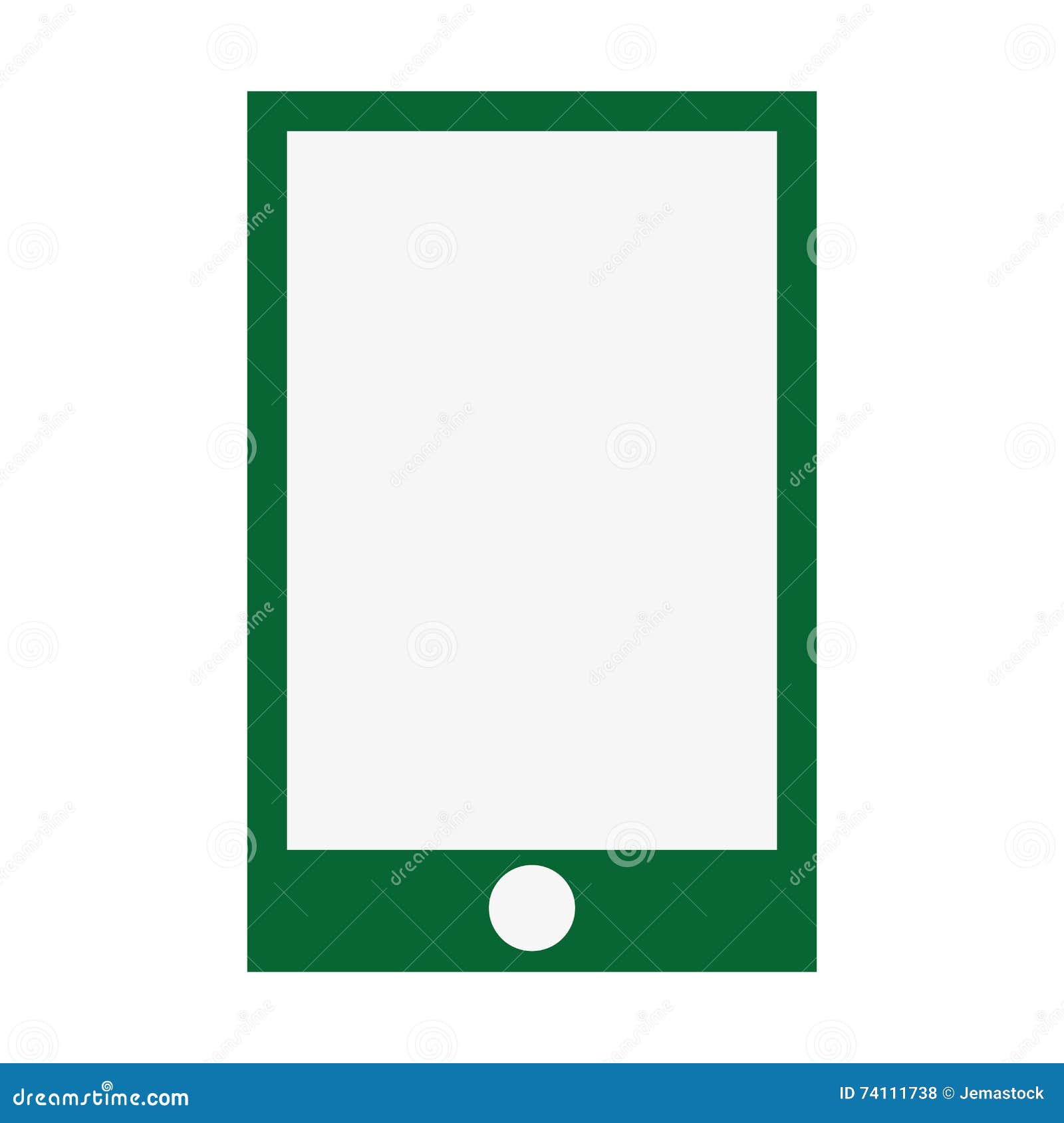 Smartphone Green Screen Flat Icon Stock Illustration - Illustration of ...