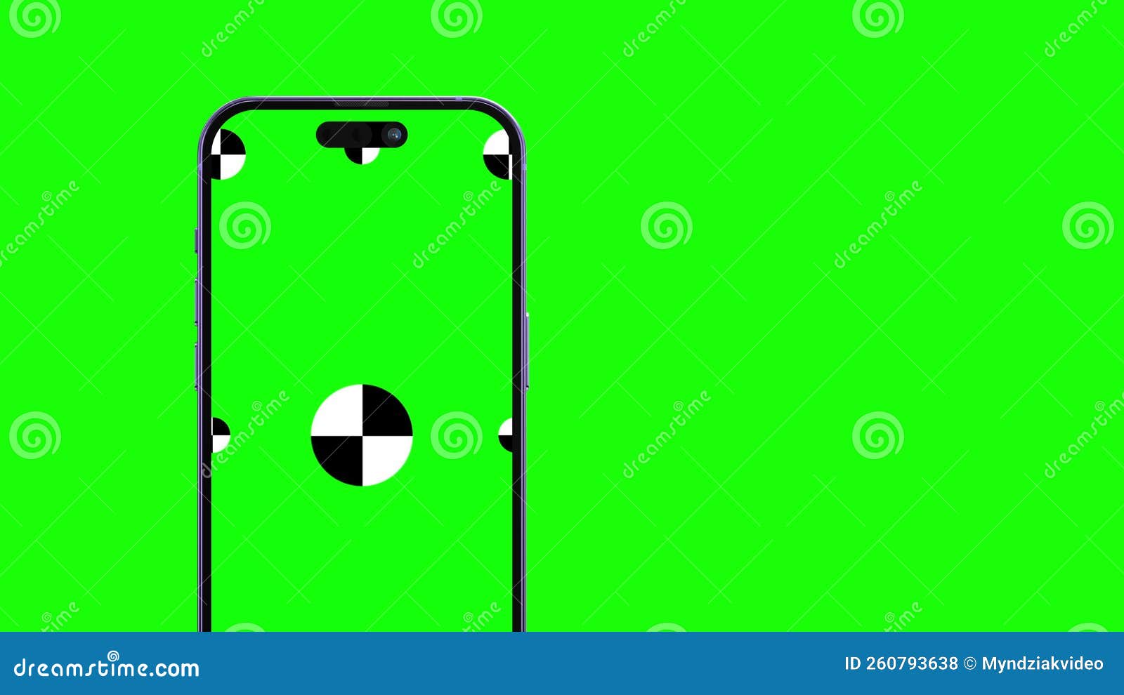 Smartphone Green Screen Rotating on Green Background. Smartphone Motion ...