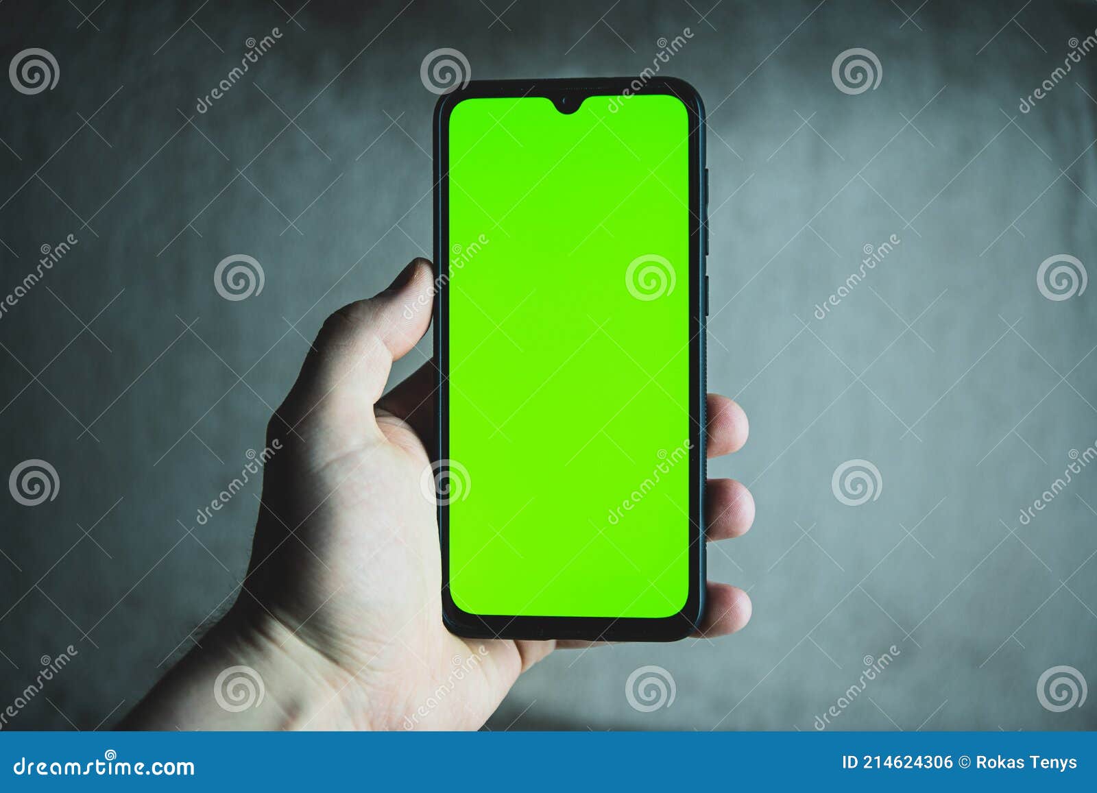 Smartphone with Greenscreen. Mobile Phone Frameless Design Concept ...