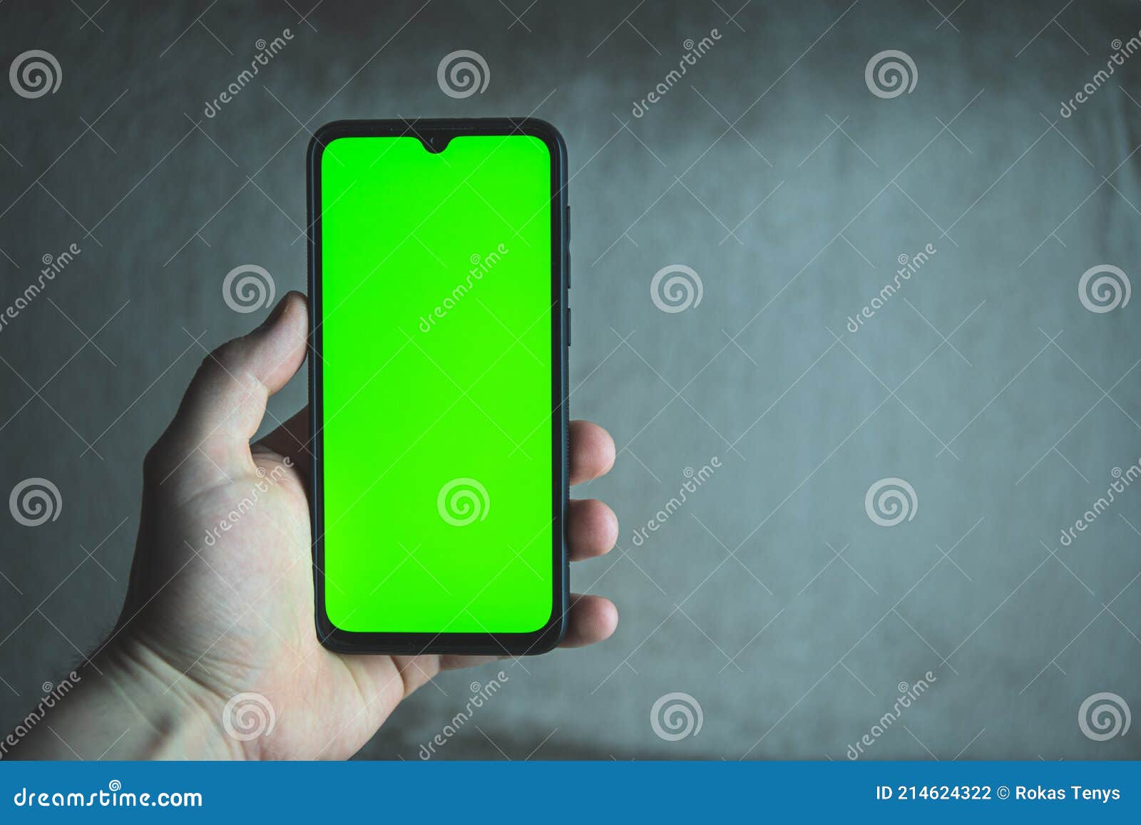 Smartphone with Greenscreen. Mobile Phone Frameless Design Concept ...