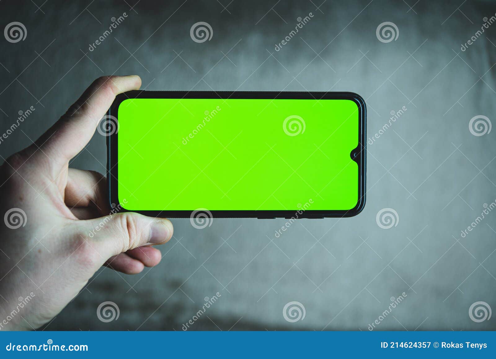 Smartphone with Greenscreen. Mobile Phone Frameless Design Concept ...