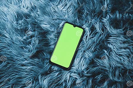 Smartphone with Greenscreen. Mobile Phone Frameless Design Concept ...