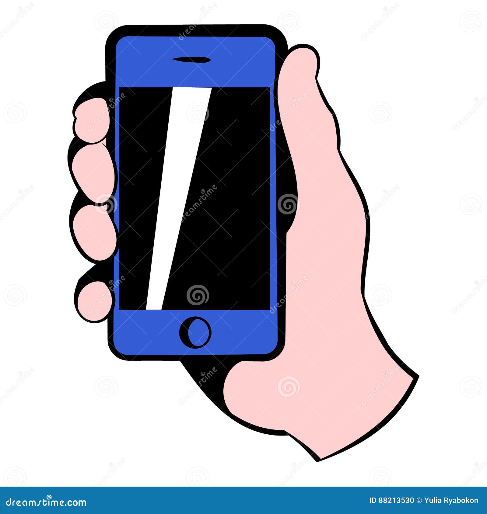 Smartphone in Hand Icon, Icon Cartoon Stock Vector - Illustration of ...
