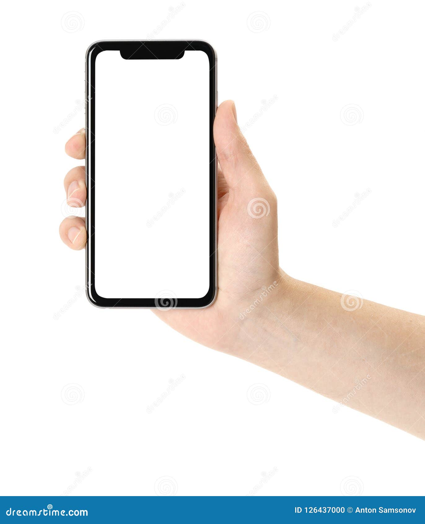 A Smartphone In Hand Displaying The `censored` Text. Same Text In Red ...