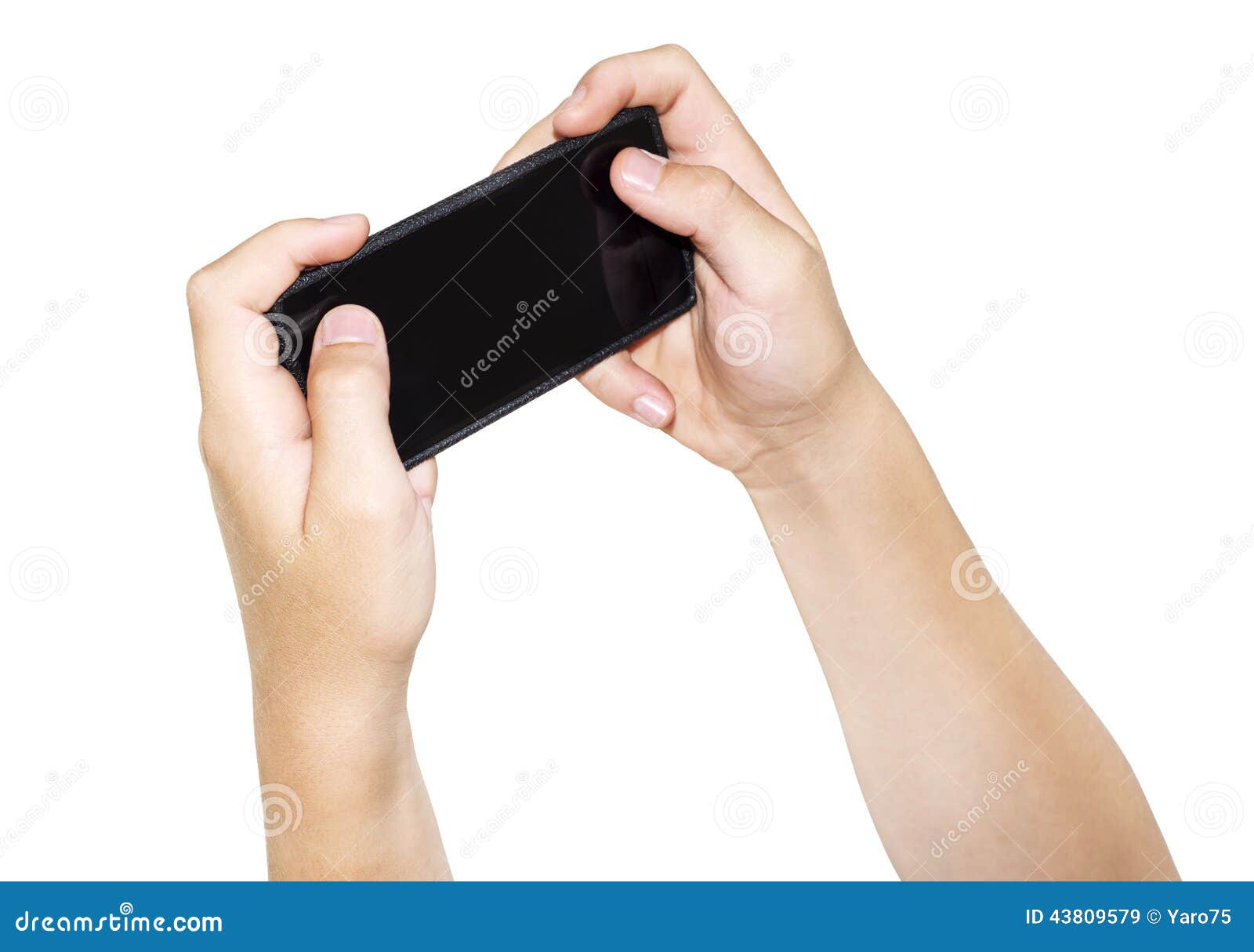 Smartphone in hands stock image. Image of keypad, mobile - 43809579