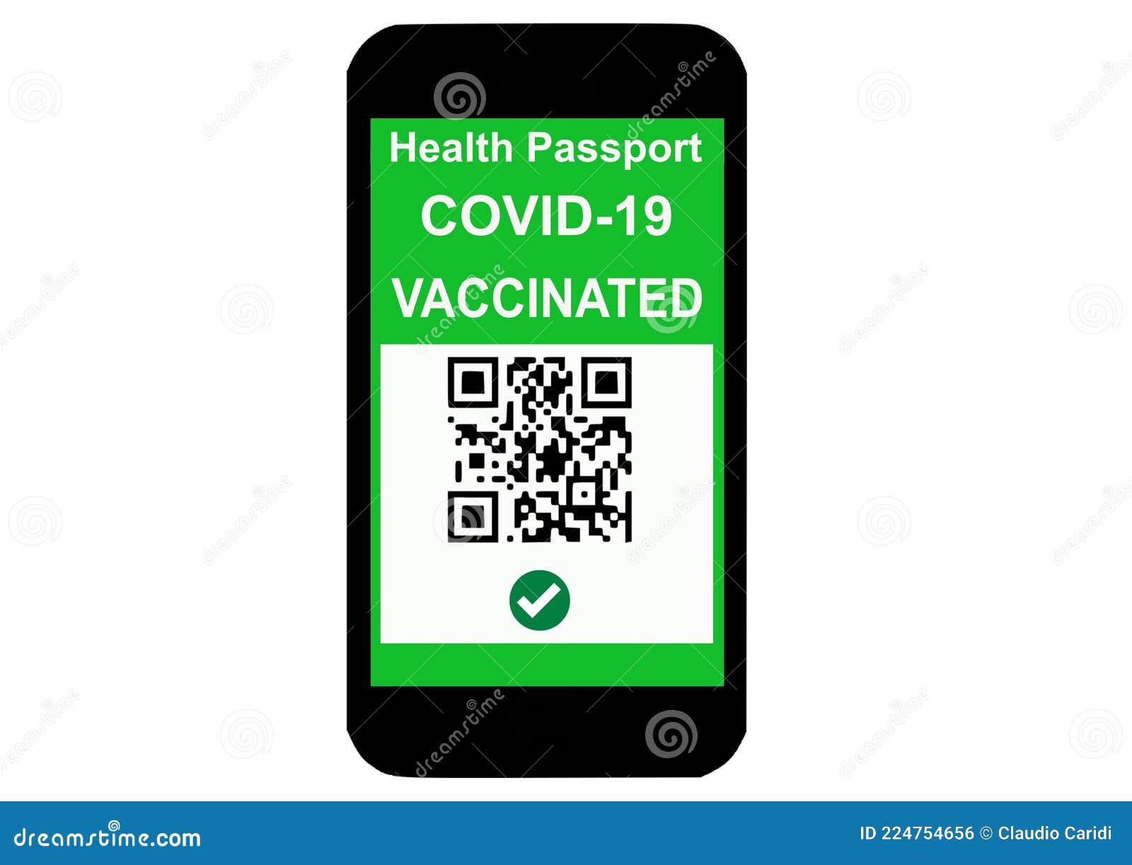 Smartphone with Health Pass Covid-19 Vaccinated on Display for Safe ...