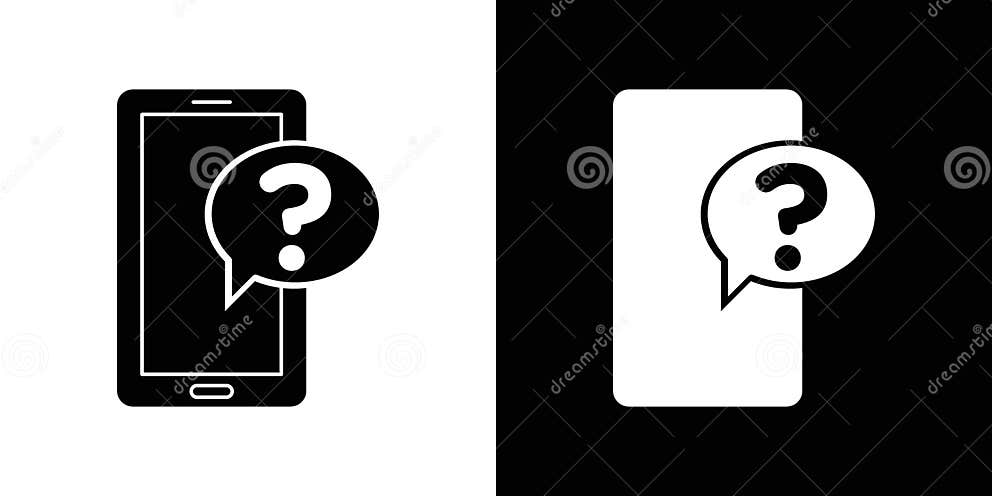 Smartphone Help and Support Icon Linear Logo Isolated Stock ...