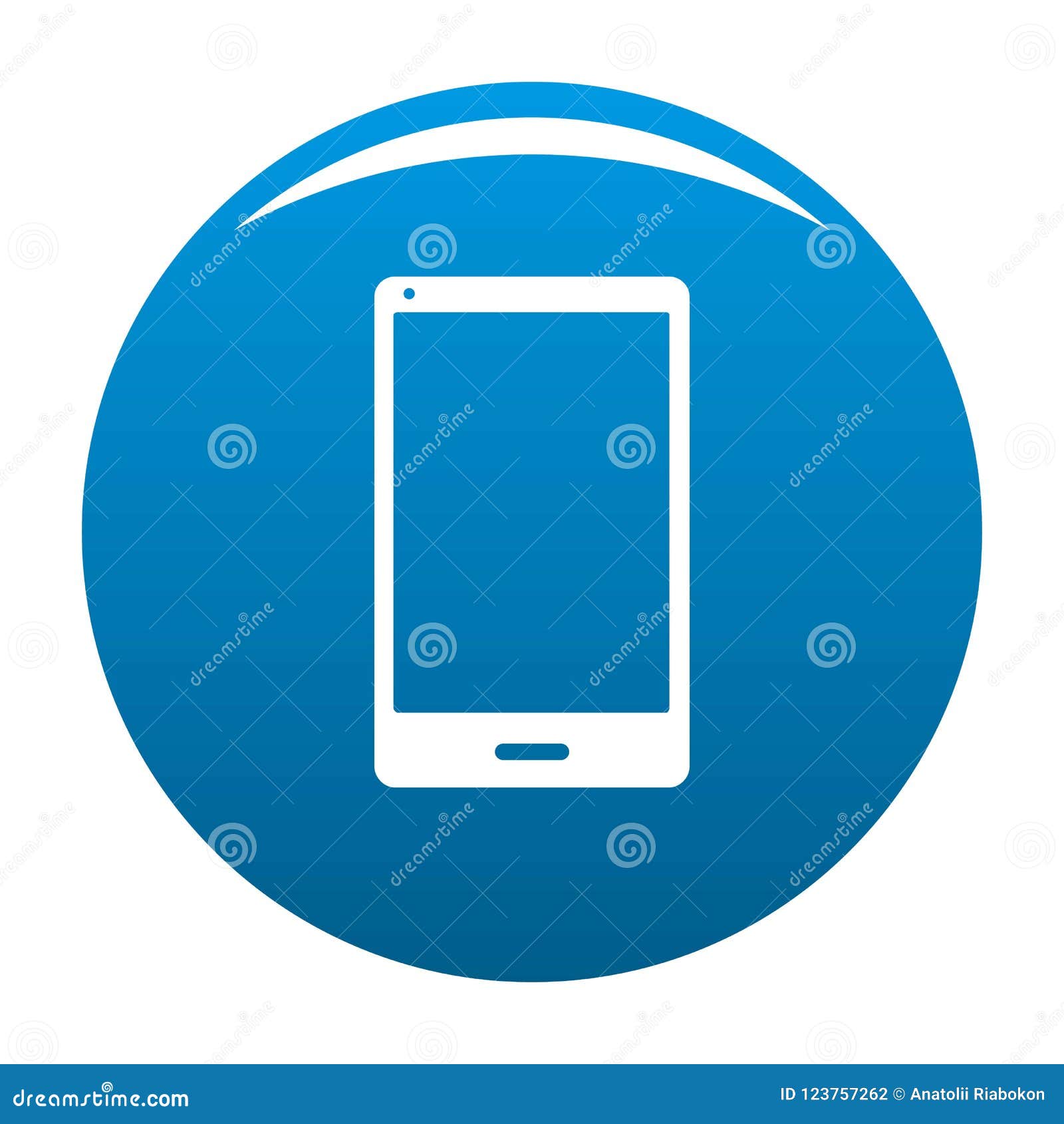 Smartphone icon blue stock illustration. Illustration of modern - 123757262