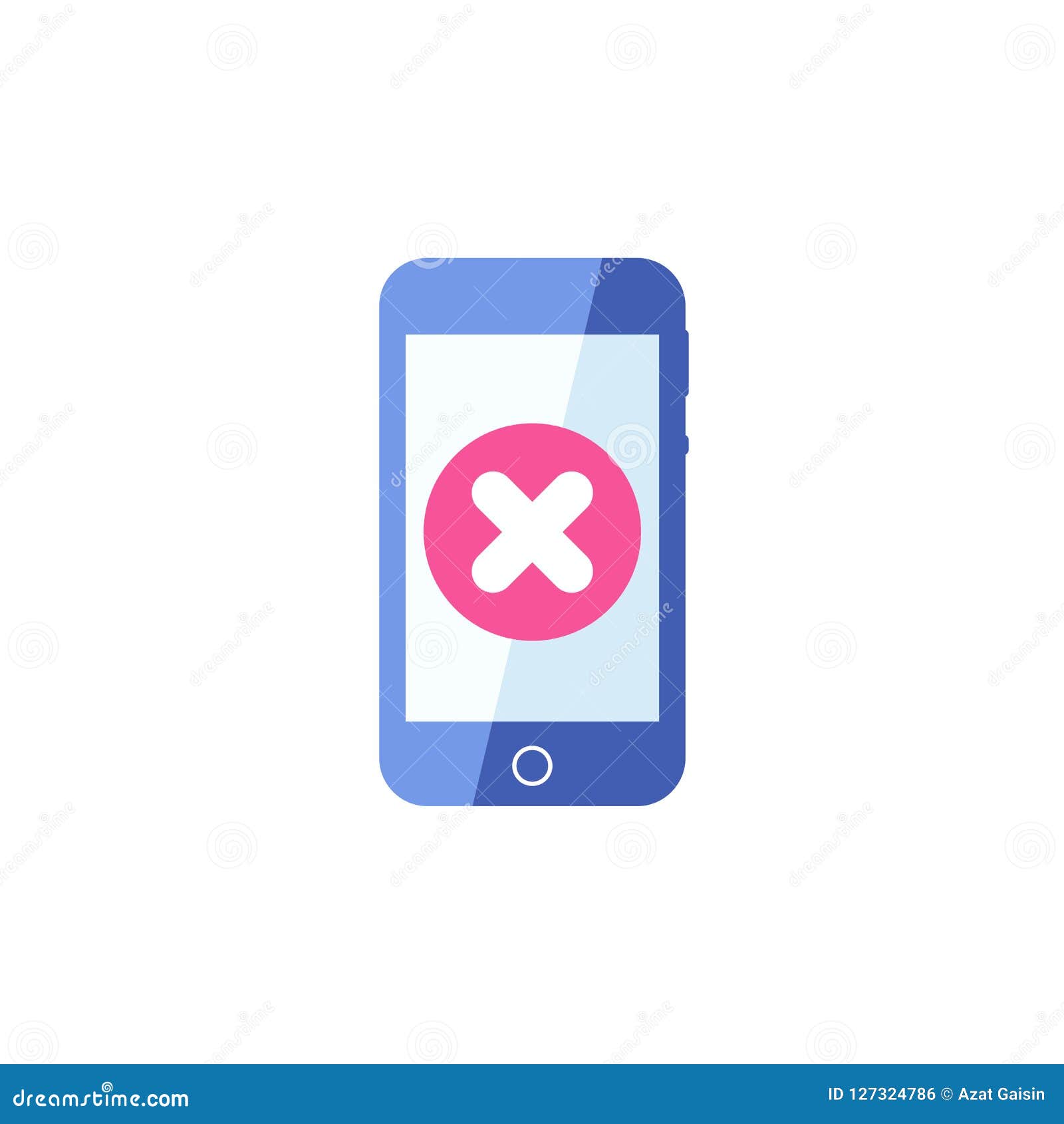 Smartphone Icon, Cellphone, Handphone Icon with Cancel Sign. Smartphone ...