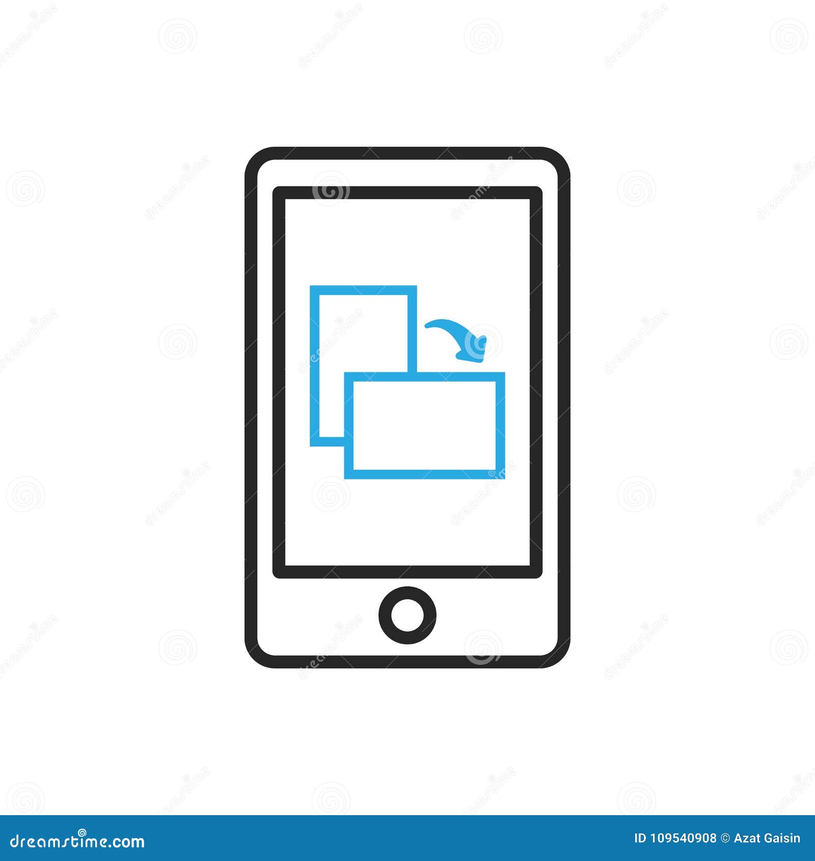 Smartphone Icon. Change Mobile Display Orientation Stock Vector ...