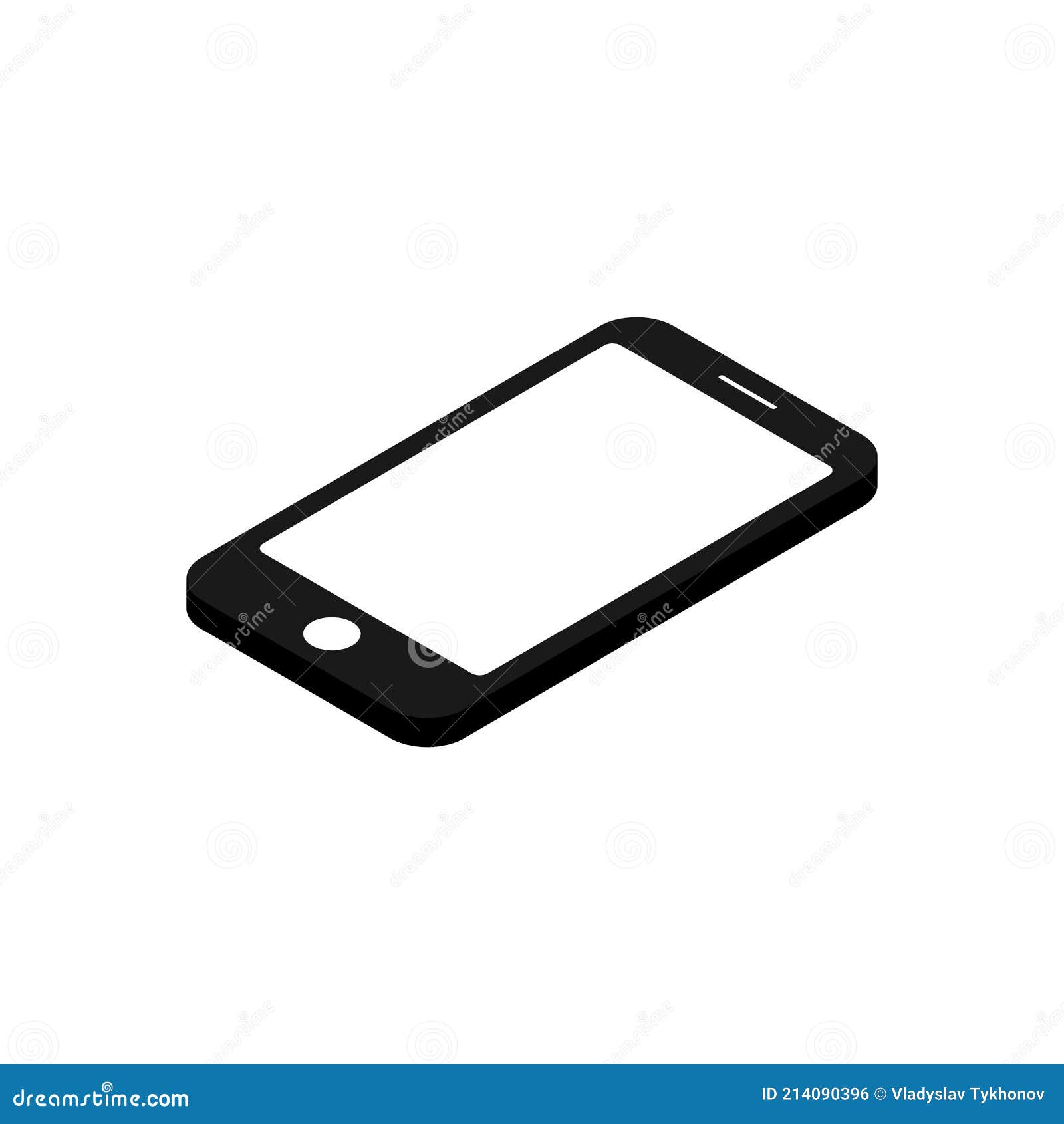 Smartphone Icon in Isometric Style. Mobile Phone Symbol Isolated on ...
