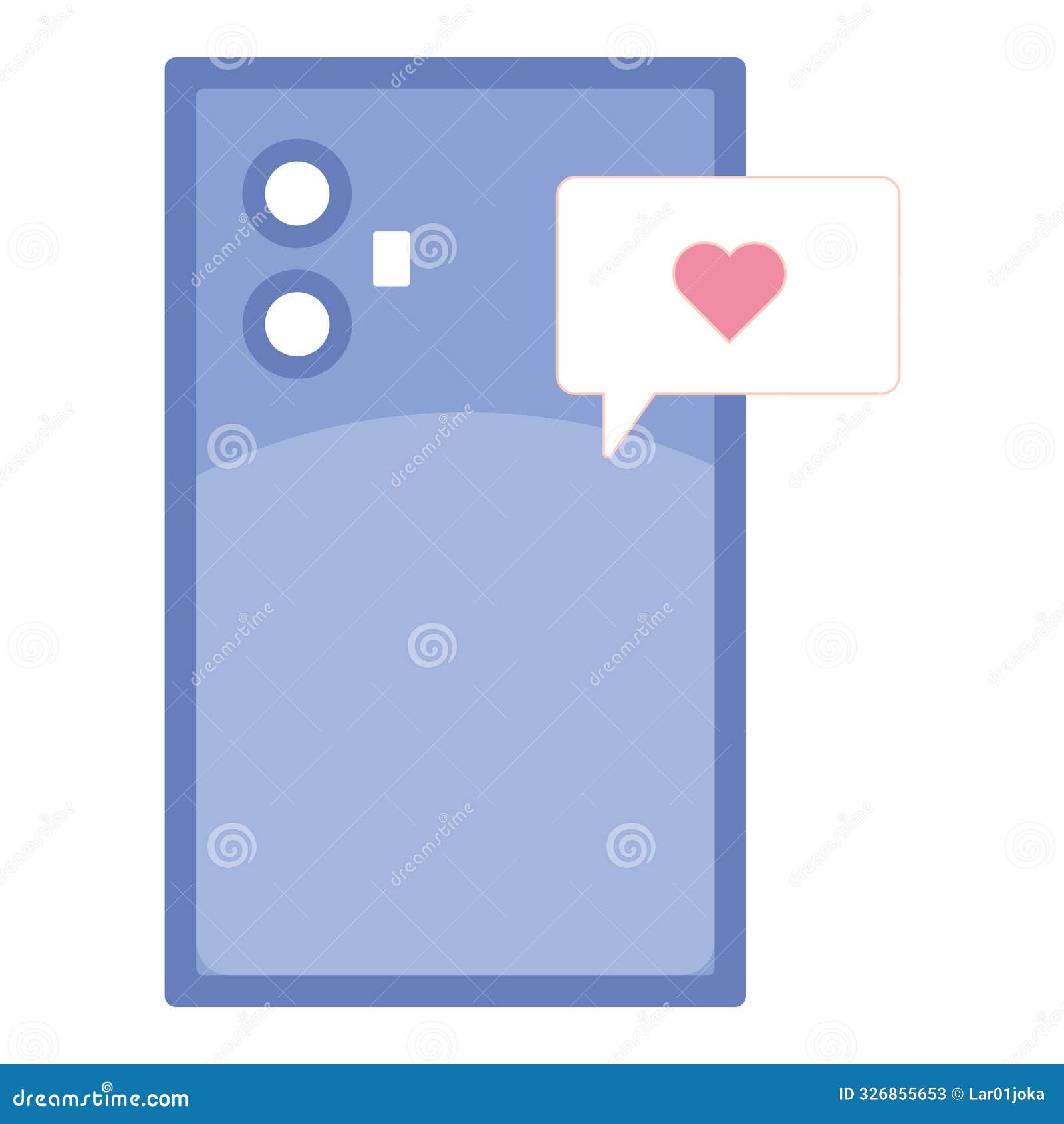 Smartphone Icon Love Notification Vector Stock Illustration ...