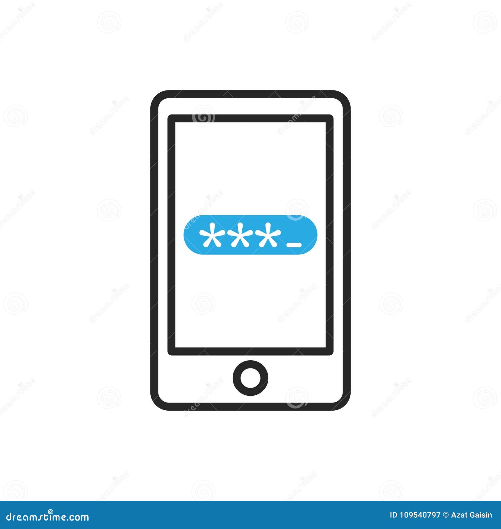 Smartphone Icon. Mobile Access Stock Vector - Illustration of ...