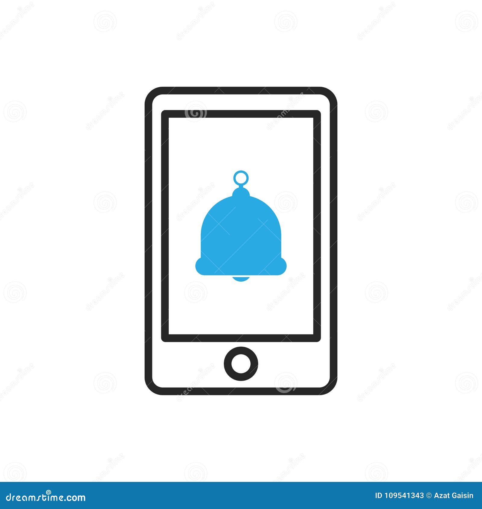 Smartphone Icon. Mobile Alarm Stock Vector - Illustration of simple ...
