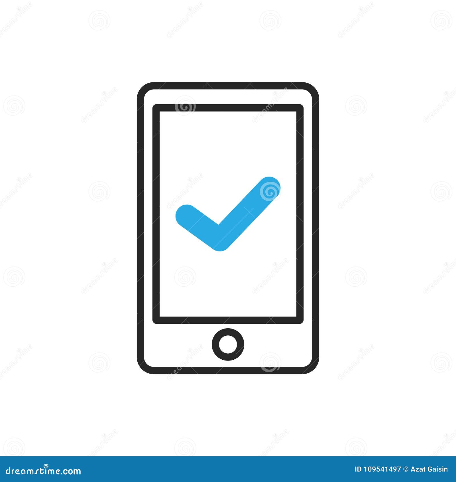 Smartphone icon. Mobile ok stock vector. Illustration of icons - 109541497