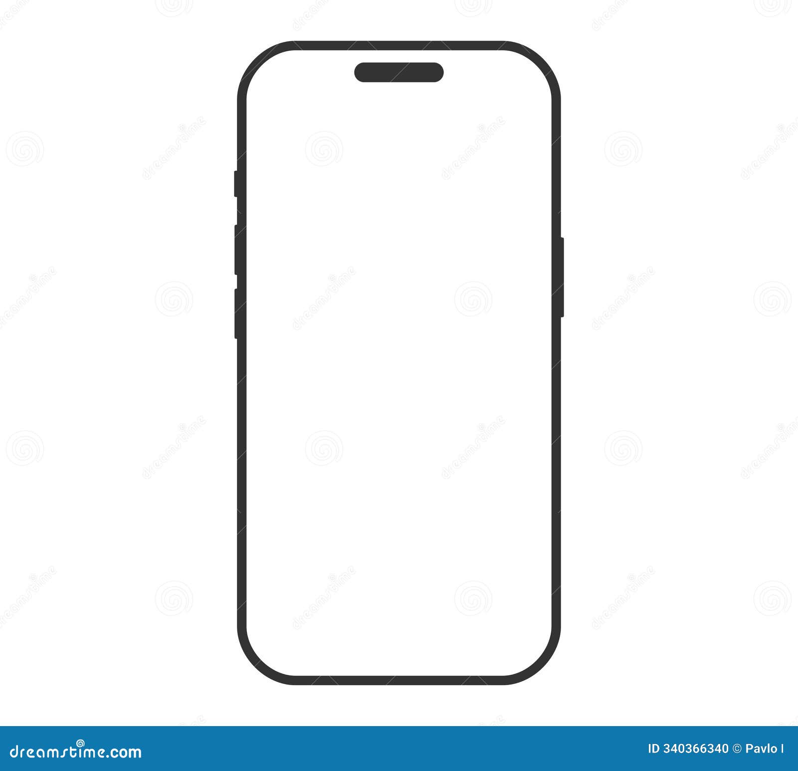 Smartphone Icon, Mobile Phone with Empty Screen, Smartphone Mockup ...