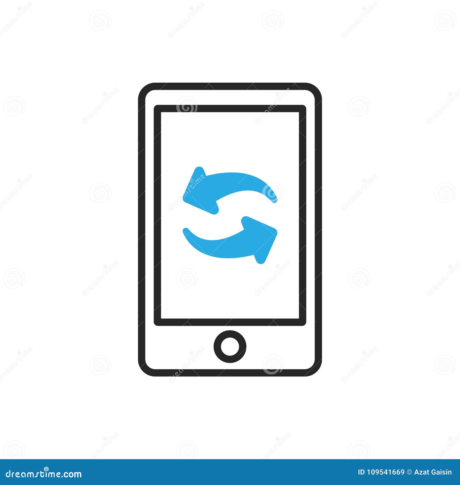 Smartphone Icon. Mobile Redial Stock Vector - Illustration of contours ...