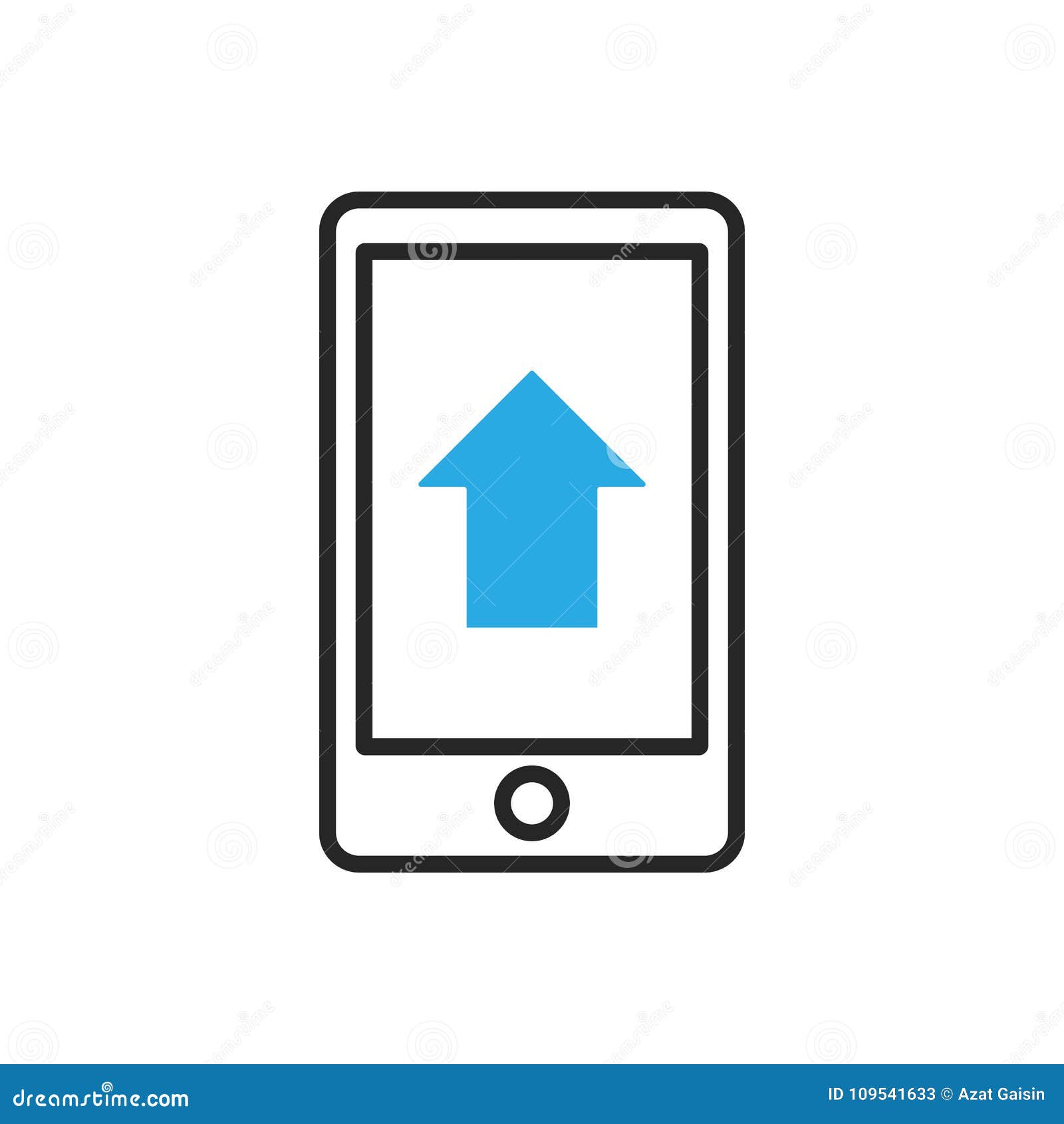 Smartphone Icon. Mobile Scroll Up Stock Vector - Illustration of ...