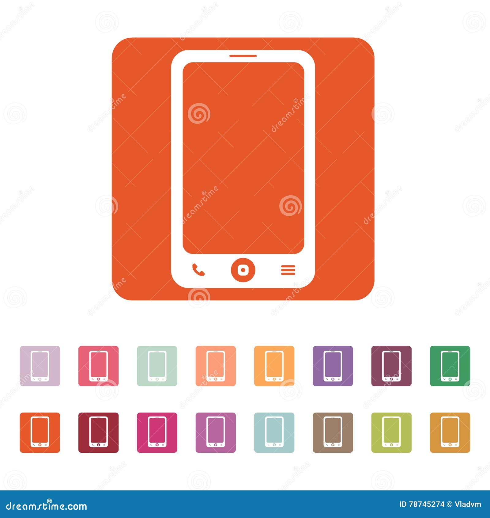 The Smartphone Icon. Phone Symbol Stock Vector - Illustration of gadget ...