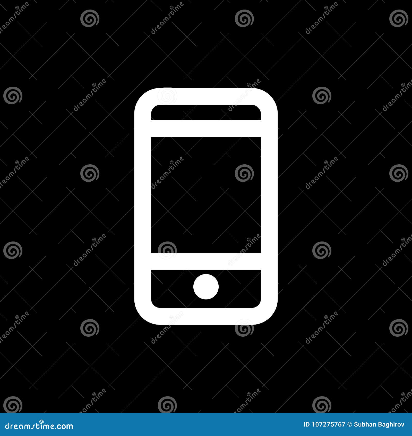 Smartphone Icon for Simple Flat Style Ui Design Stock Vector ...