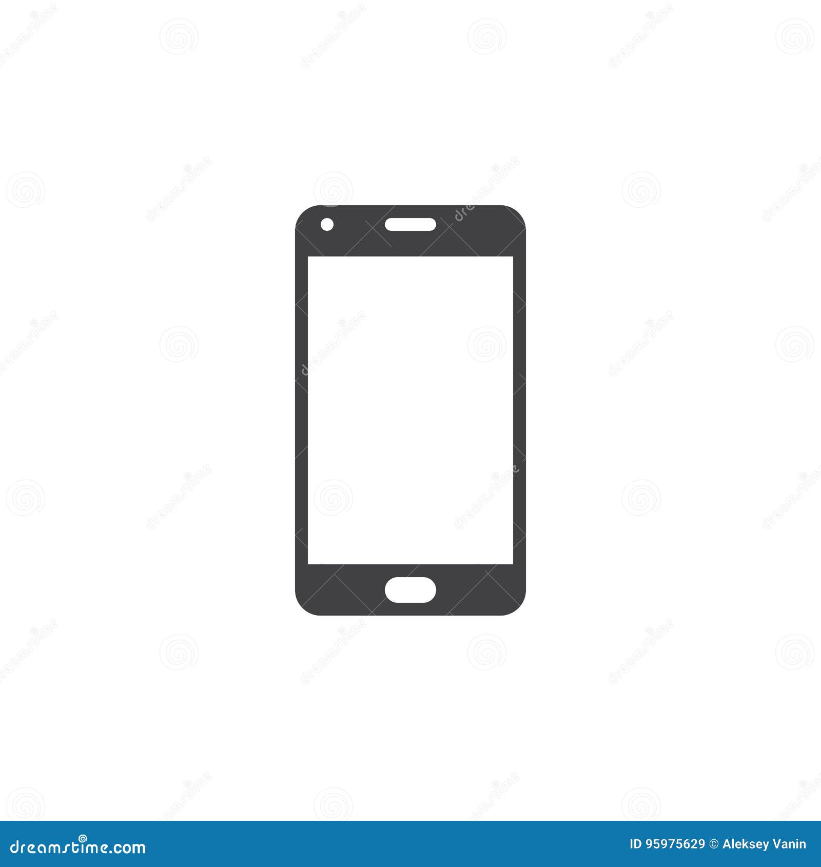 Smartphone Icon Vector, Mobile Phone Solid Logo Illustration, Pi Stock ...
