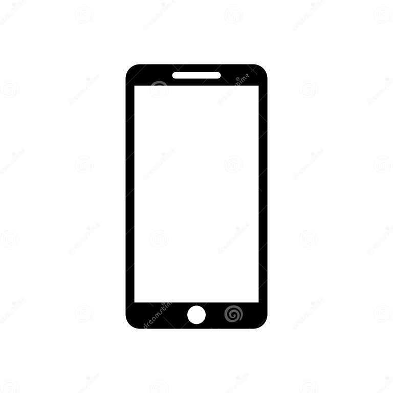 Smartphone Icon on a White Background Stock Vector - Illustration of ...