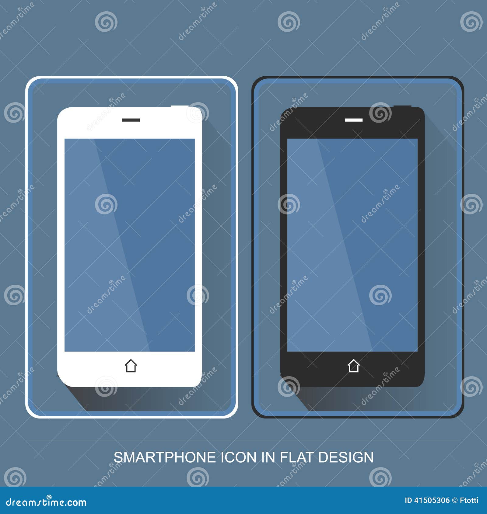 Smartphone Icons in Flat Design Style Stock Vector - Illustration of ...