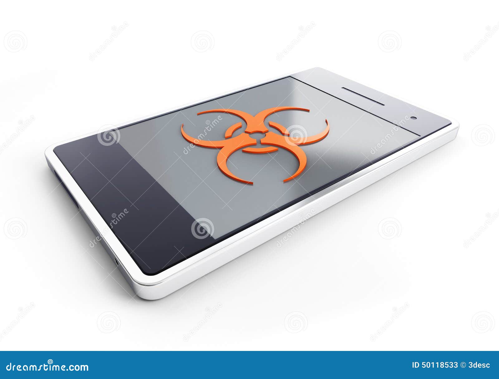 Smartphone Infected with a Virus Stock Illustration - Illustration of ...