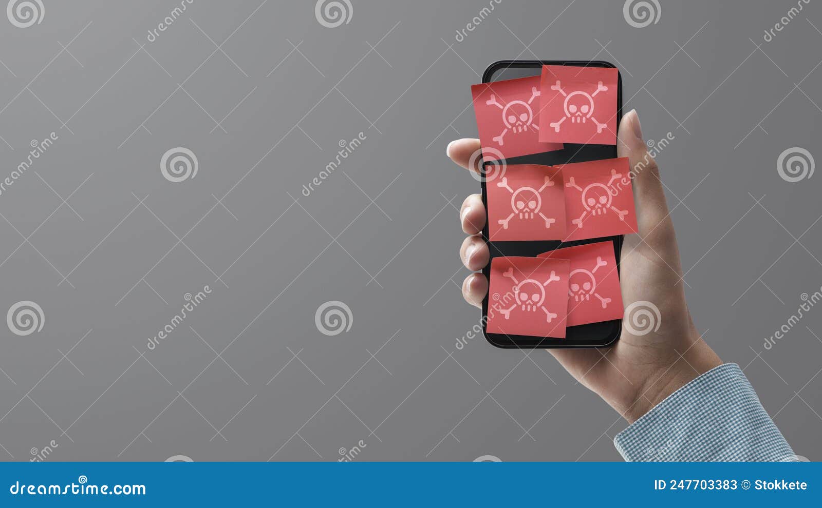 Smartphone Infected with Viruses and Malware Stock Image - Image of ...