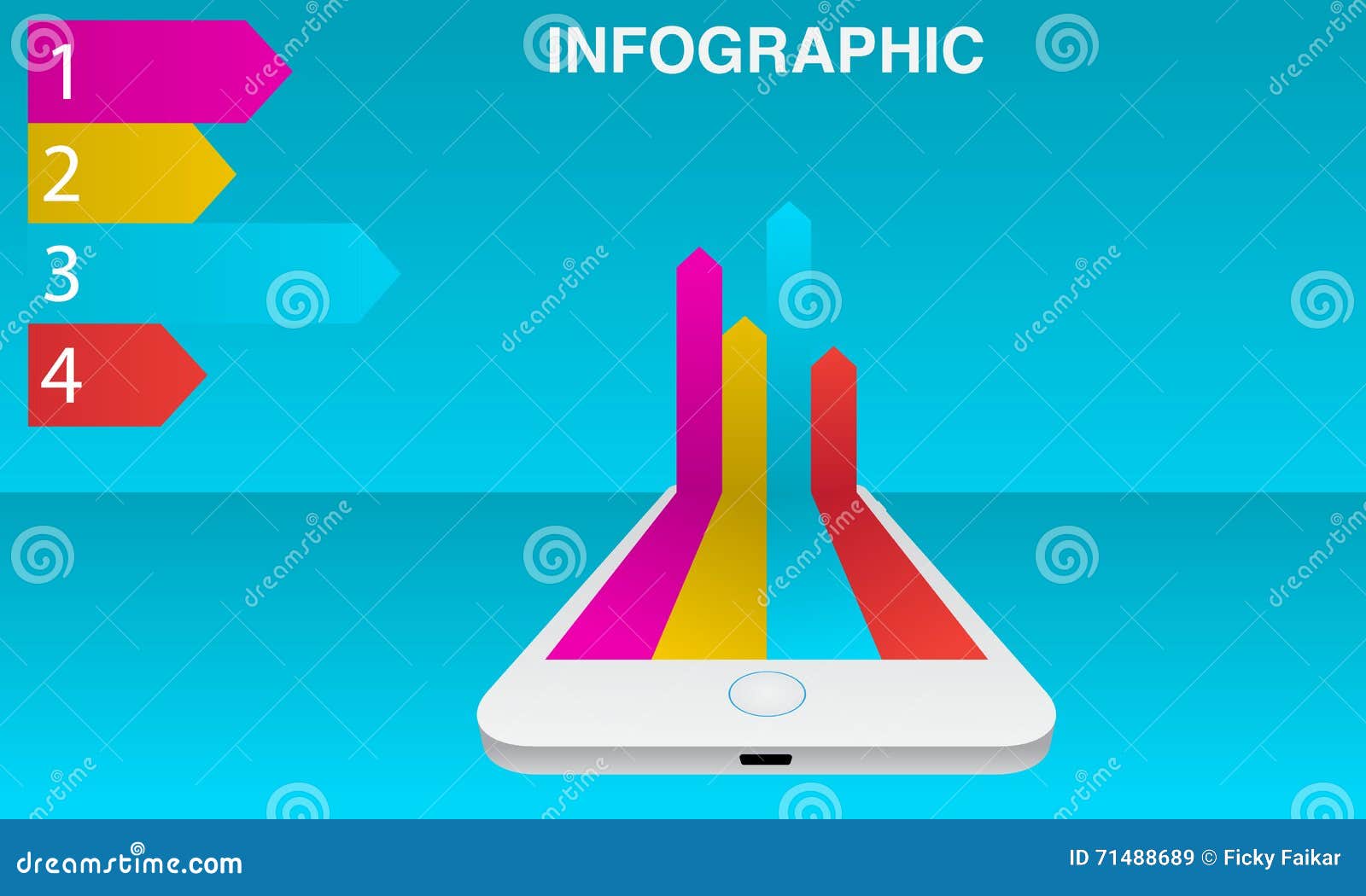 Smartphone infographic stock vector. Illustration of infographic - 71488689