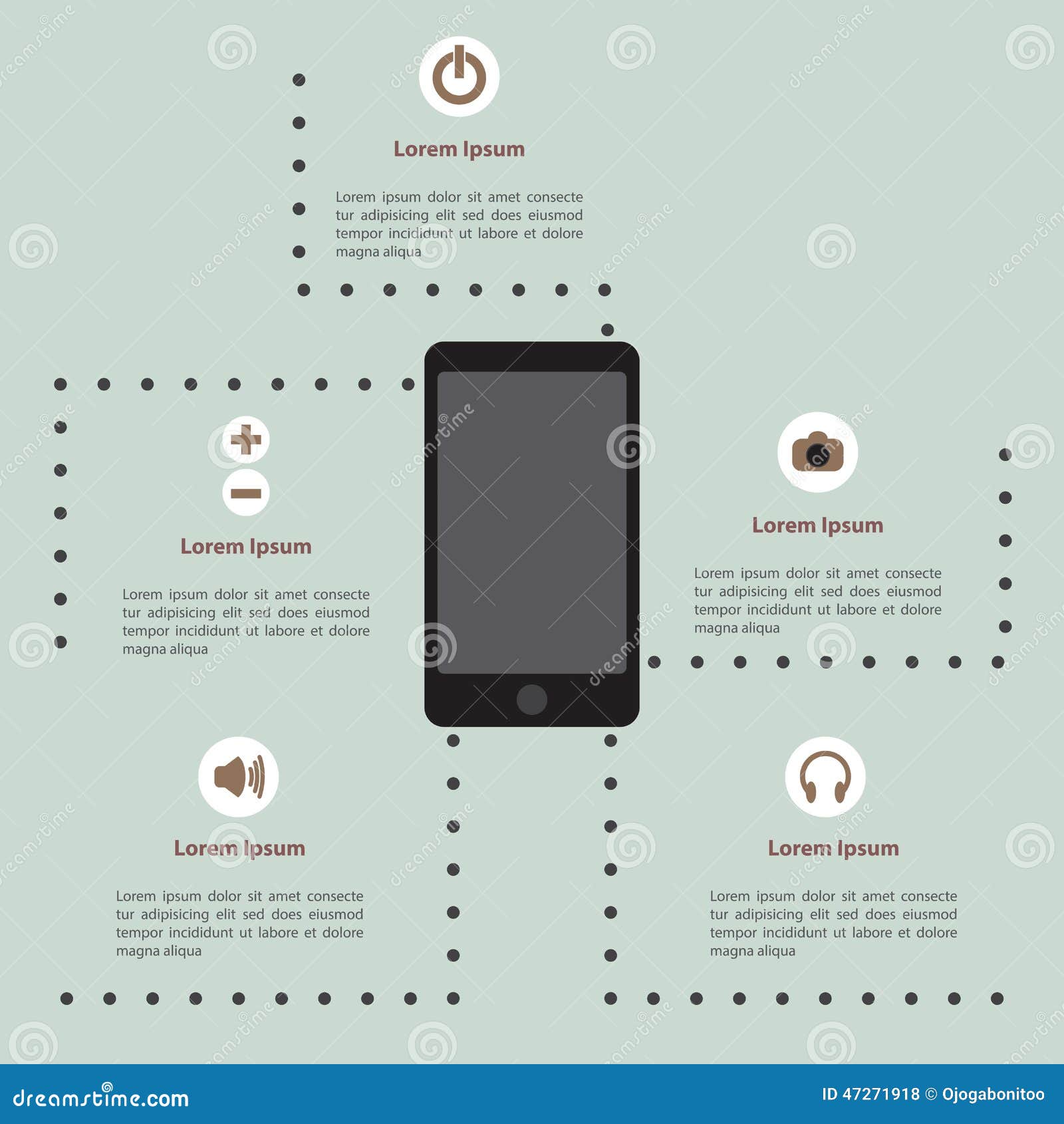 Smartphone Infographic Template Stock Vector - Illustration of data ...