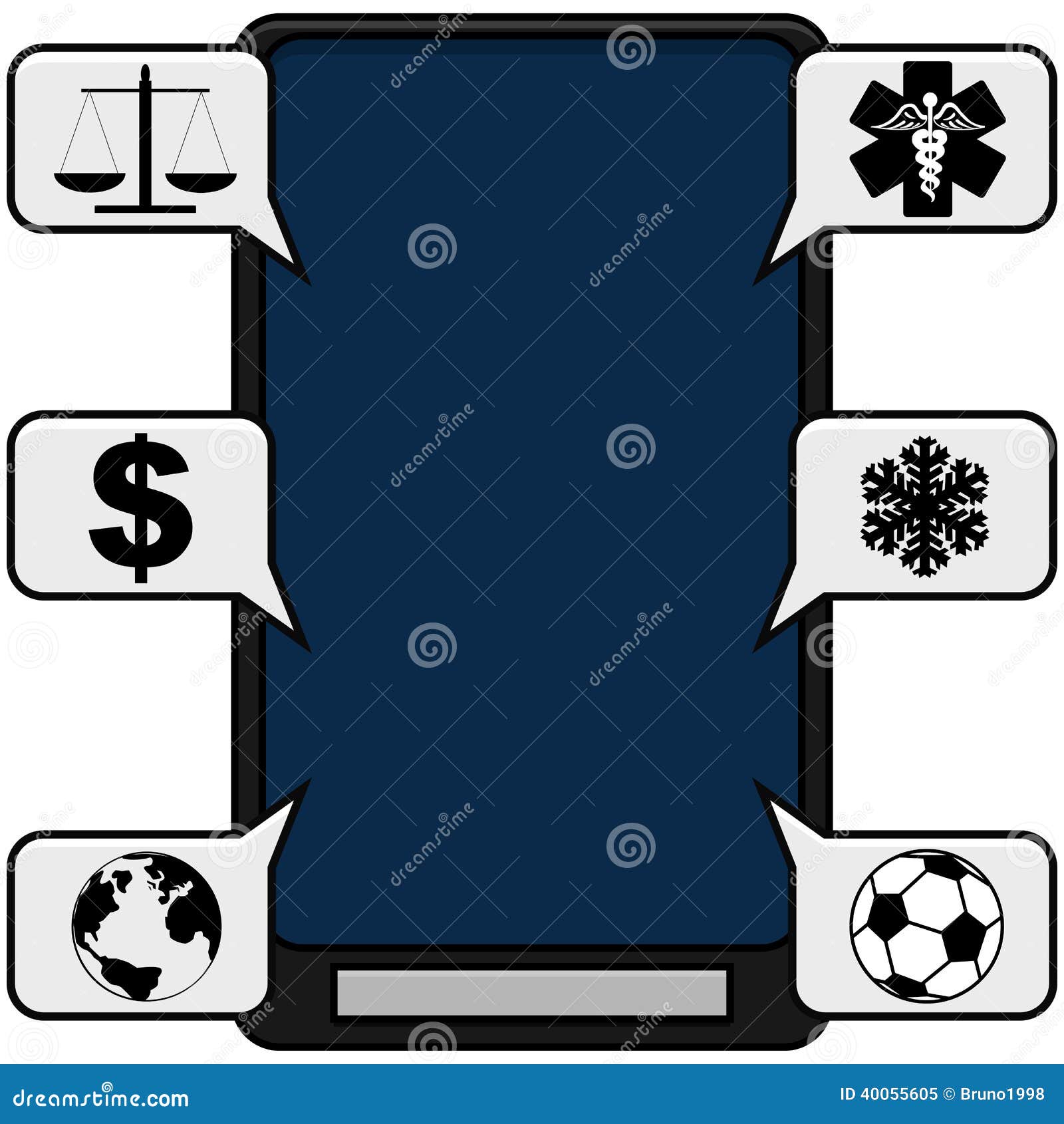 Smartphone information stock vector. Illustration of talk - 40055605