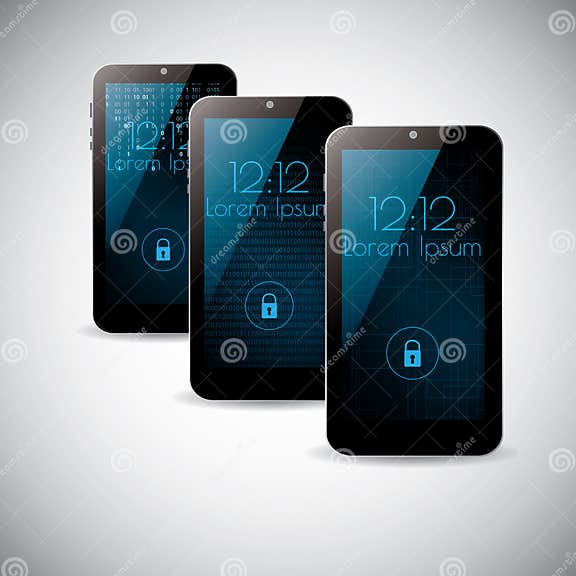 Smartphone Interface Background Themes Vector Design Stock Vector ...