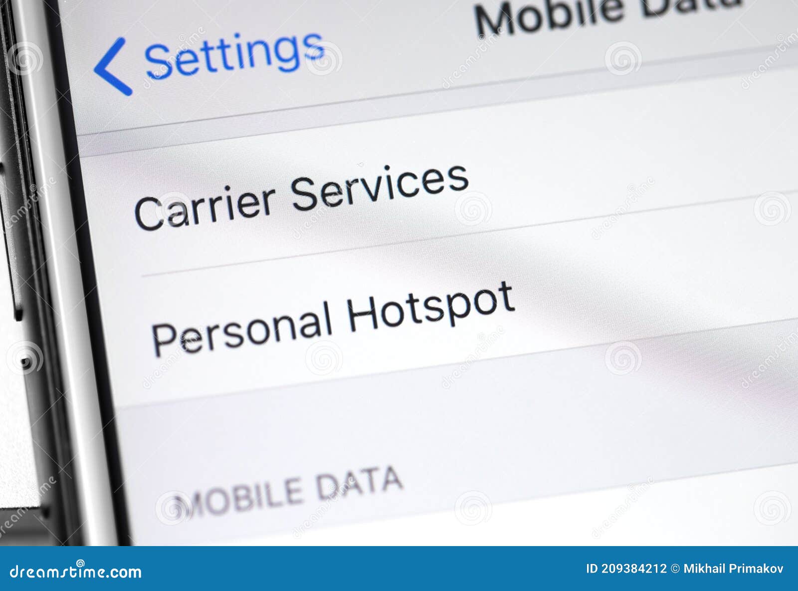 IPhone with Mobile Data, Carrier Services Editorial Photography - Image ...