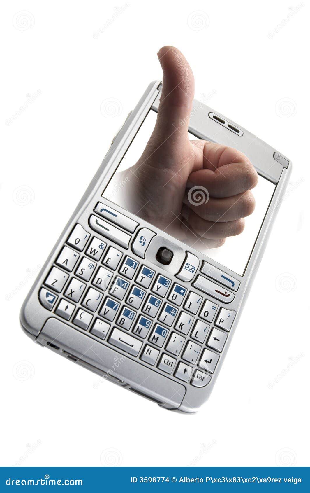 Smartphone Isolated on White Stock Photo - Image of grey, corporate ...